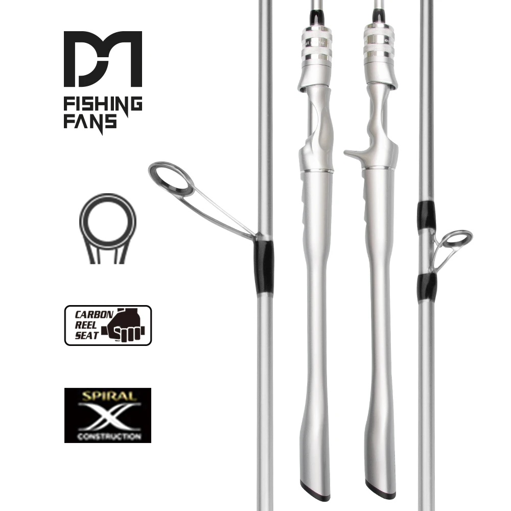 FISHINGFANS Medium High Carbon Lure Fishing Rod Spinning Casting ...