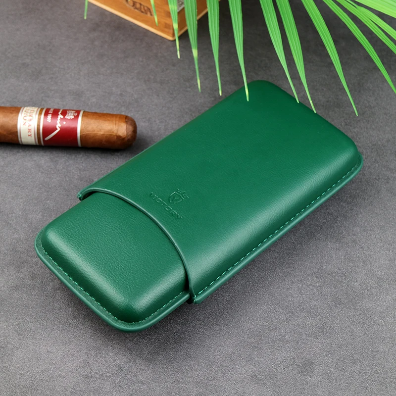 NEW-3-Slots-Cigar-Case-Set-Portable-Humidor-Box-W-Stainless-Steel-Cigar ...