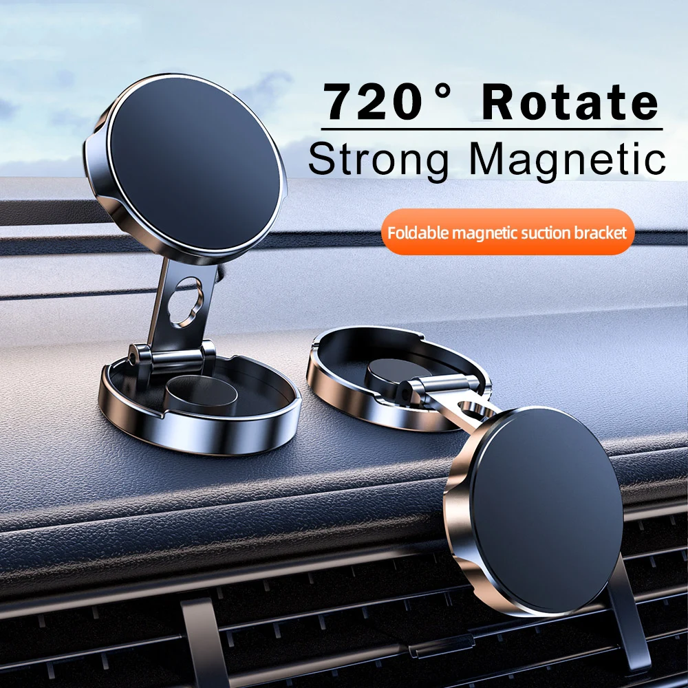 2023-Strong-Magnetic-Car-Holder-Foldable-Round-Mobile-Phone-Stand ...