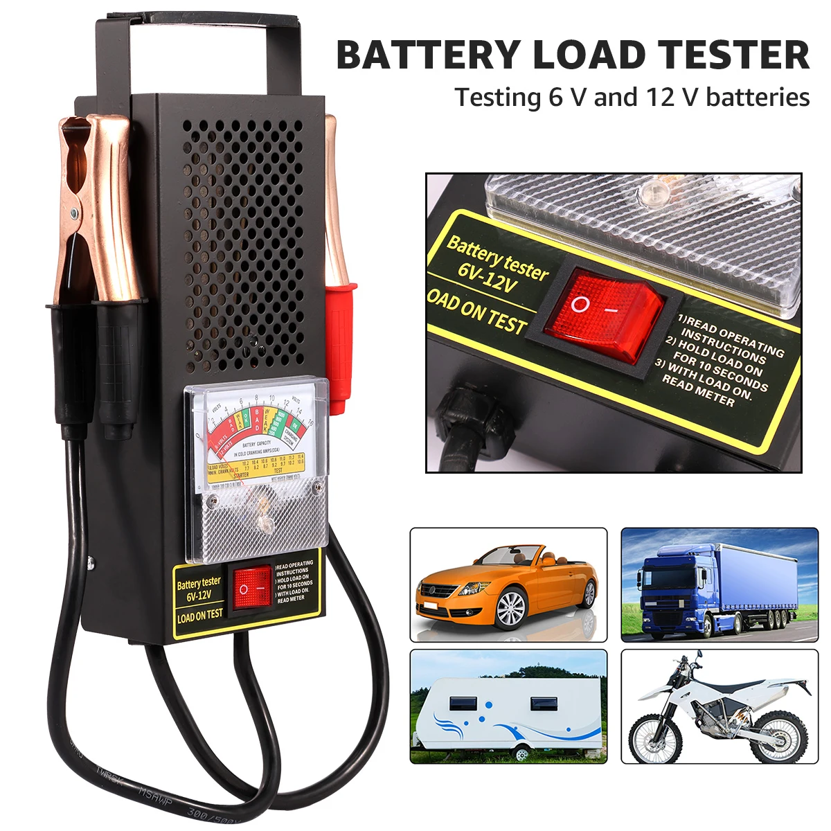 Car-Battery-Load-Tester-6V-12V-100Amp-Automotive-Battery-Load-Checker ...