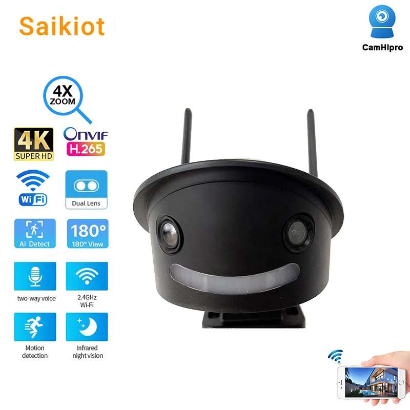 Saikiot-CamHipro-ONVIF-Camera-WIFI-Dual-Lens-4X-Zoom-4K-180-Degree ...