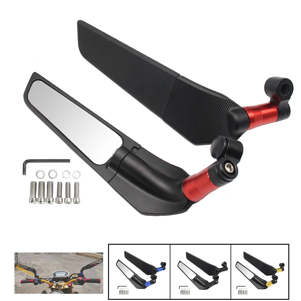 1Pair-Universal-Motorcycle-Rearview-Mirrors-Aluminum-Adjustable ...