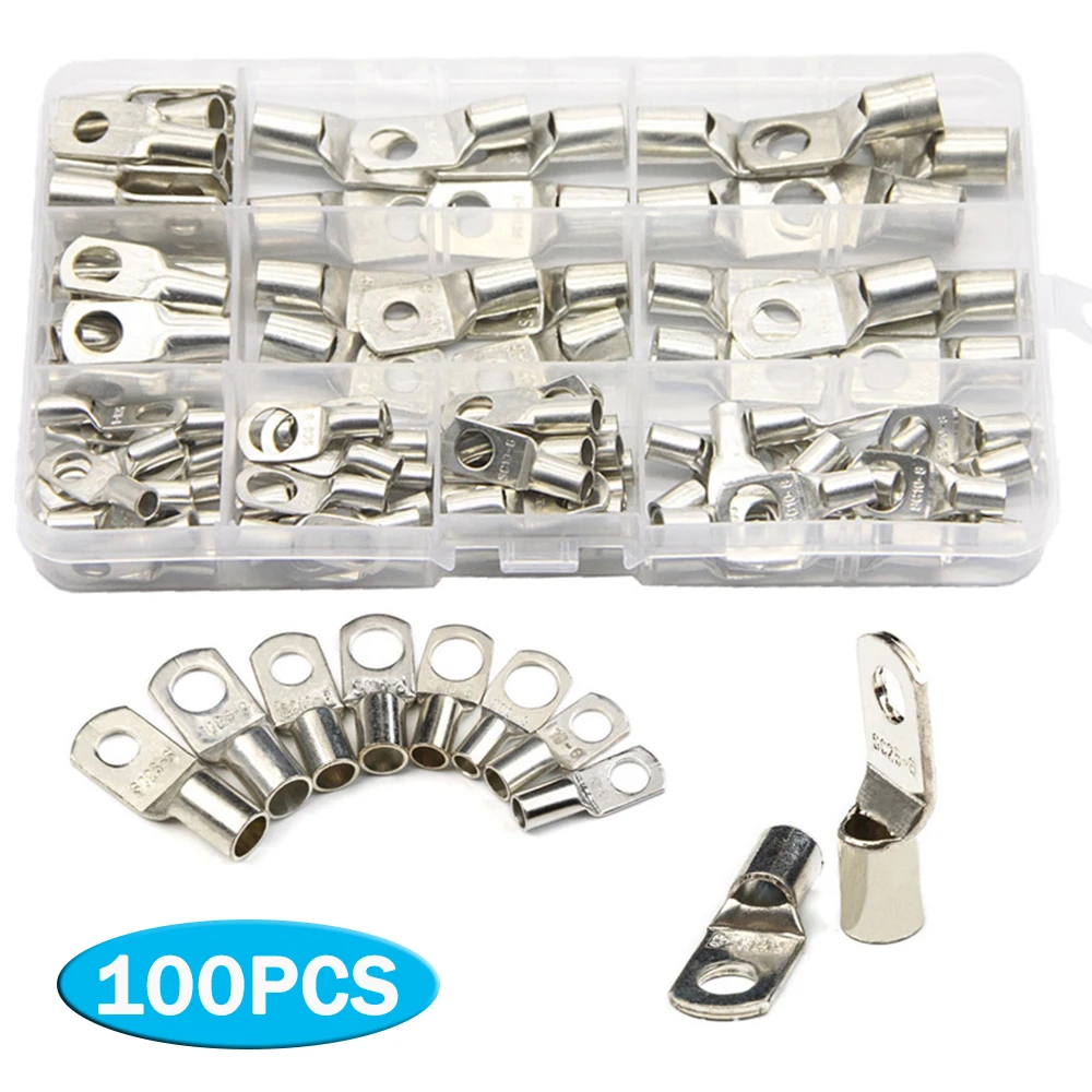 100PCS-SC-Terminal-Tin-Plated-Lug-Crimping-Wire-Connector-Terminals ...