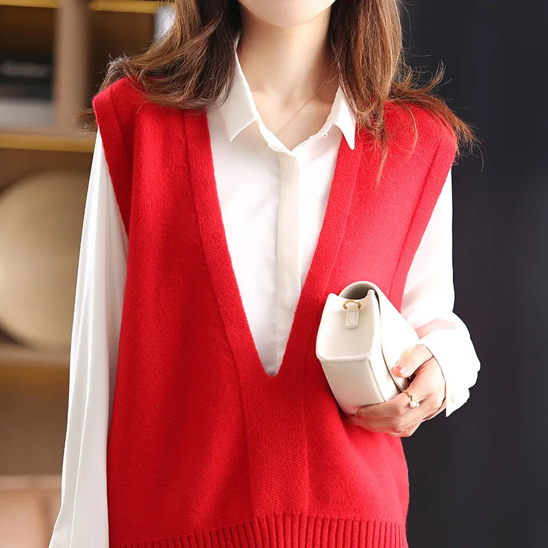 Women Winter Wool Sweater Vest | Wool Vest Women Pullovers - Fall ...