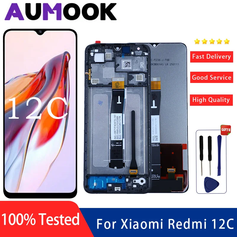 6.71" For Xiaomi Redmi 12C LCD Display Touch Screen Digitizer Assembly ...