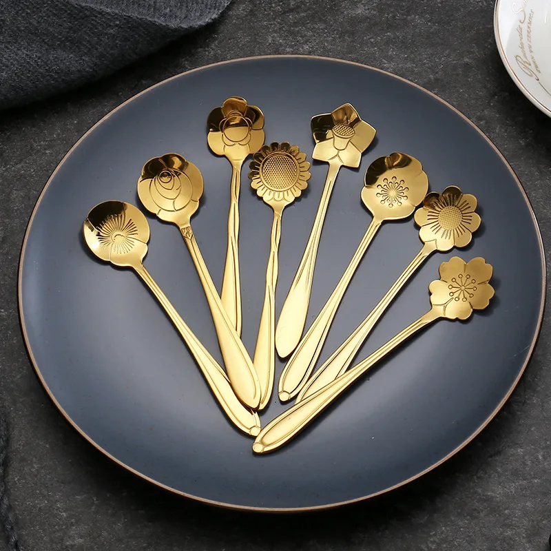 8Pcs-Flower-Spoon-Set-Small-Teaspoon-Coffee-Spoon-Cute-Ice-Cream ...
