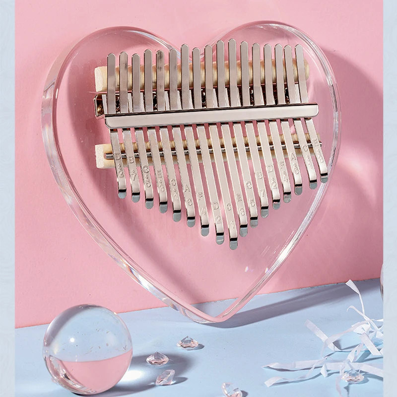 HLURU 17 21 Key kalimba Professional Thumb Piano Acrylic Kalimba 17 21 ...