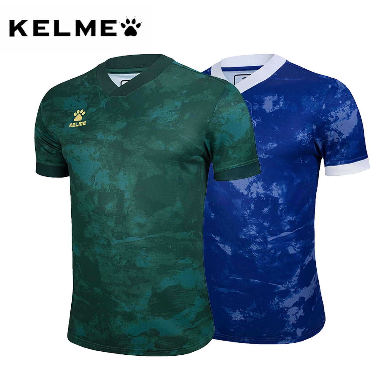 Kelme Soccer Jersey Men Football T-shirts Summer Training Sportswear Breathable Short Sleeve Men ...