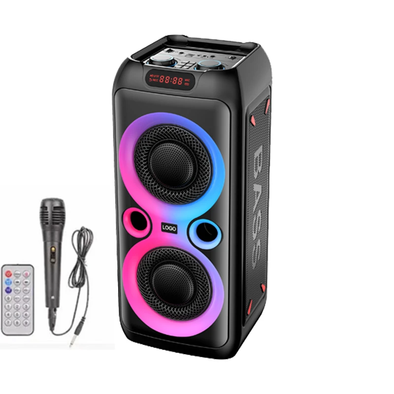Partybox-Dual-8-Inch-Outdoor-Bluetooth-Speaker-Portable-Square-Dance ...
