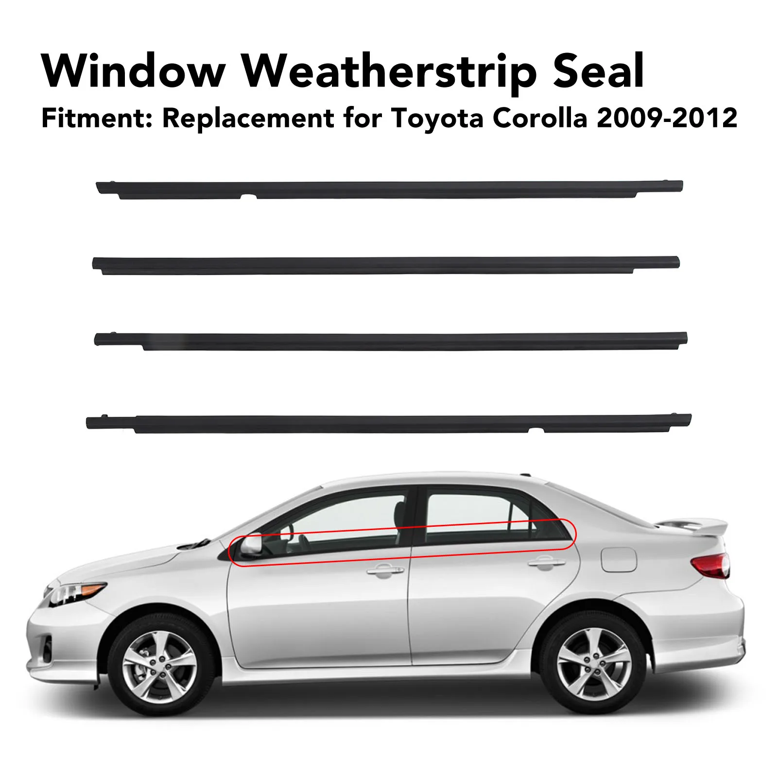 Door-Window-Weatherstrip-Outside-Window-Belt-Replacement-for-Toyota ...