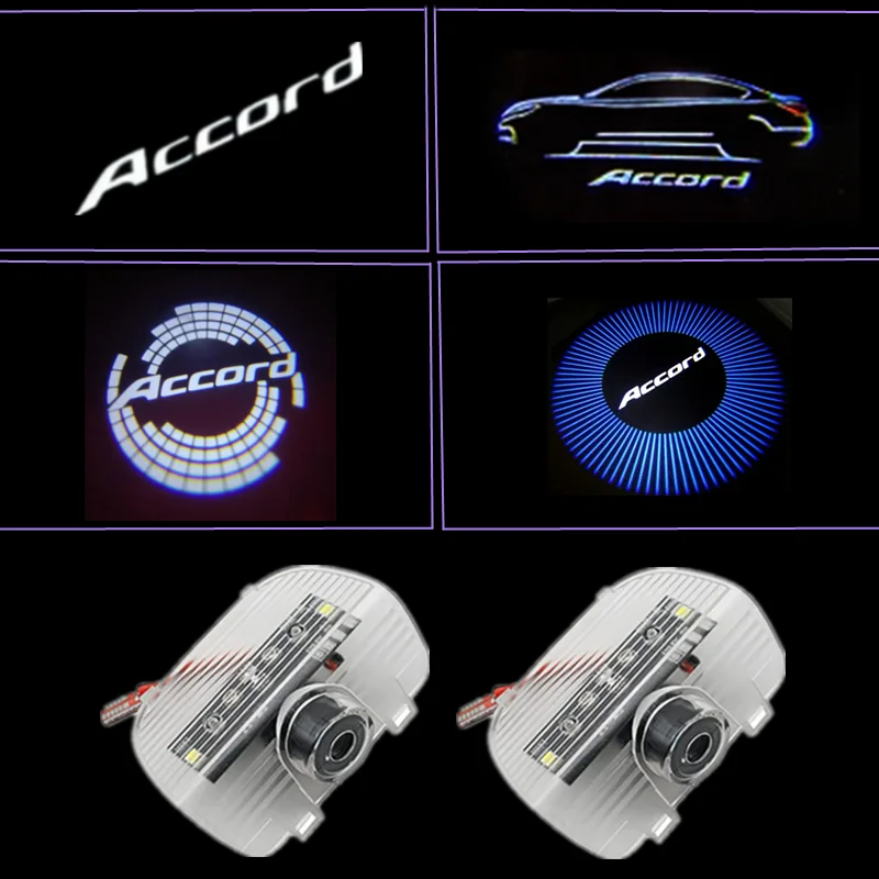 2pcs Car Door Welcome Lights Laser Hd Led Logo Projector Auto ...
