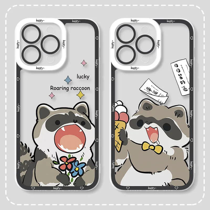 Funda-de-silicona-suave-de-mapache-para-iPhone-carcasa-trasera-a-prueba ...