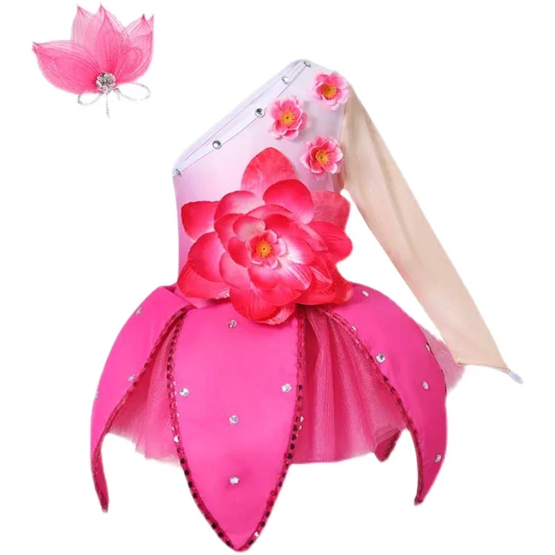 Children Contemporary Flower Dancewear Girls Dance Costume Kids Dance ...
