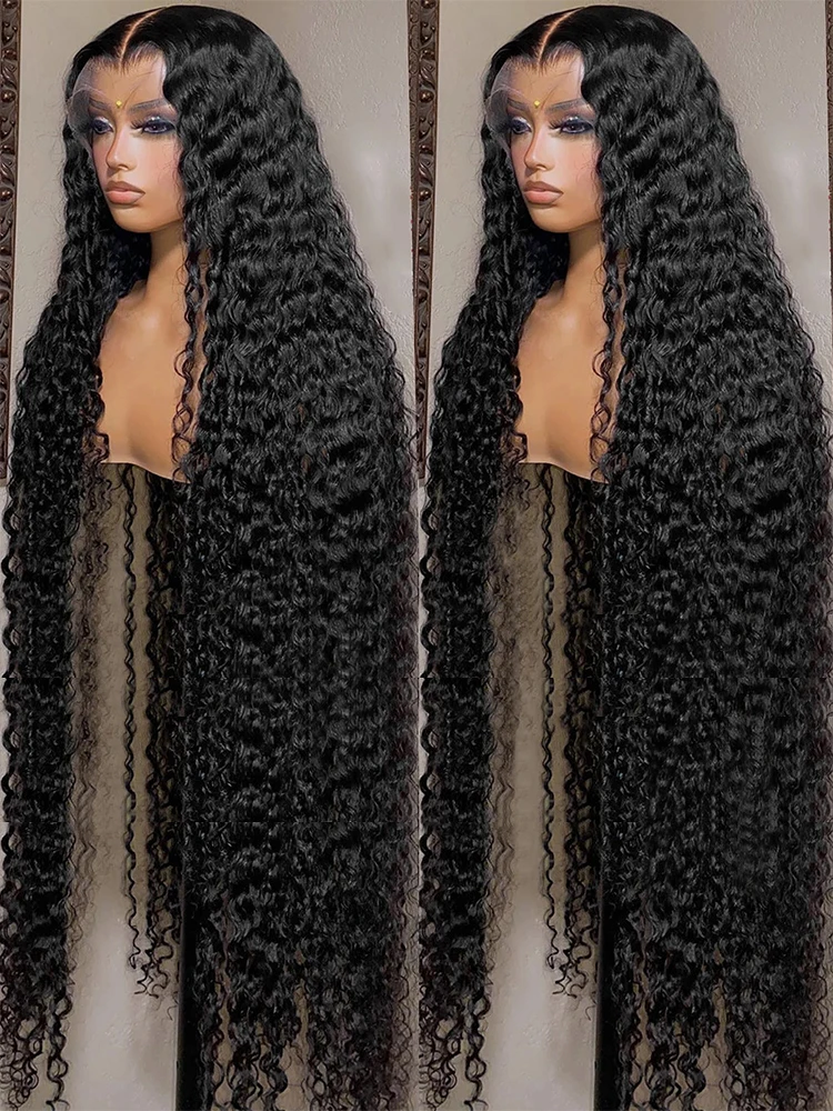 Deep Wave Frontal Wig 13x6 Lace Front Human Hair Wigs For Black Women ...