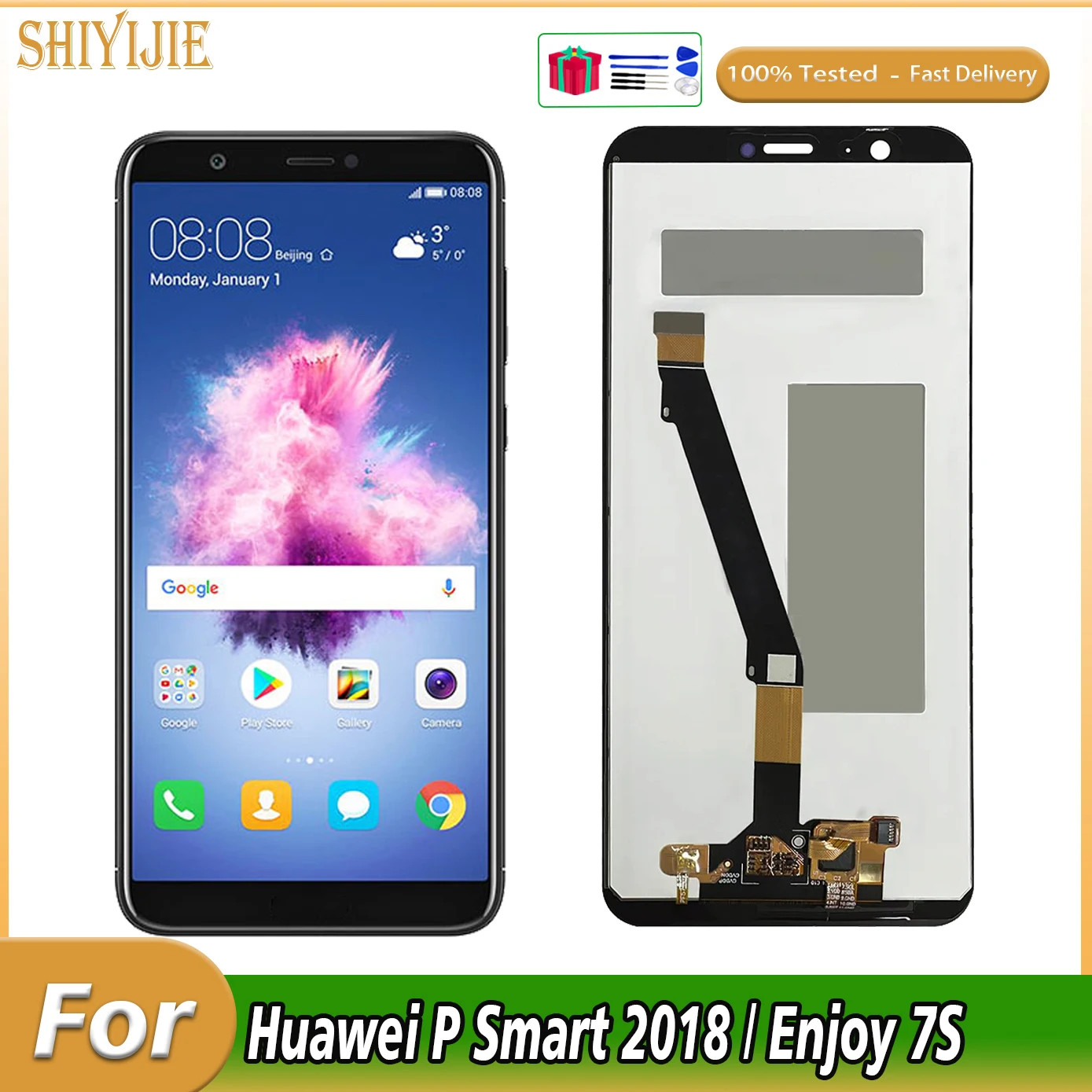 Lcd para huawei p inteligente 2018 FIG LX1/la1/lx2 display lcd tela de ...