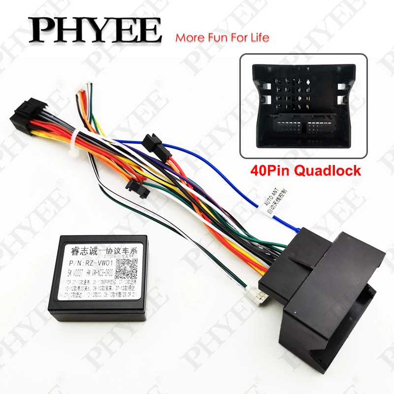 Quadlock-Harness-Adapter-CAN-Bus-Box-Car-Android-16-Pin-Plug-Connector ...