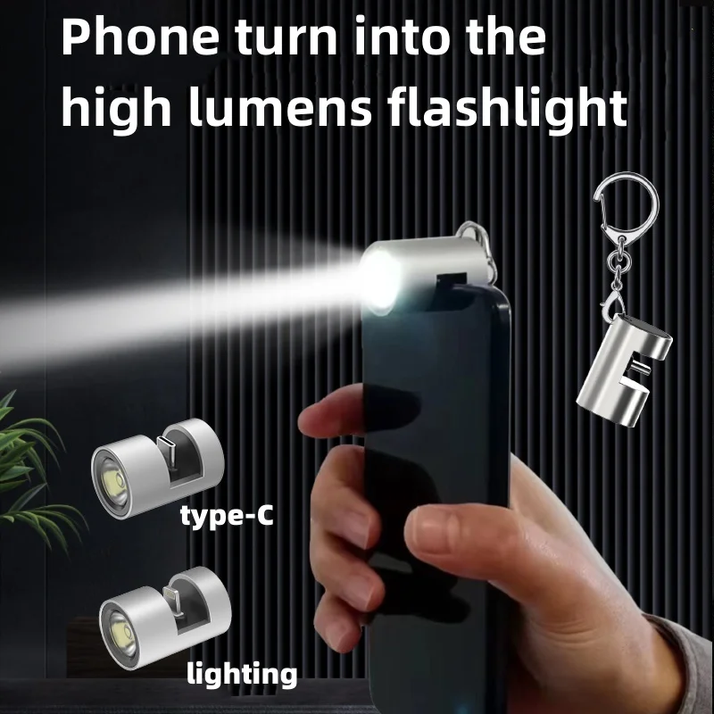 Portable Flashlight 280 High Lumens Phone USB Rechargeable Outdoor Hand ...