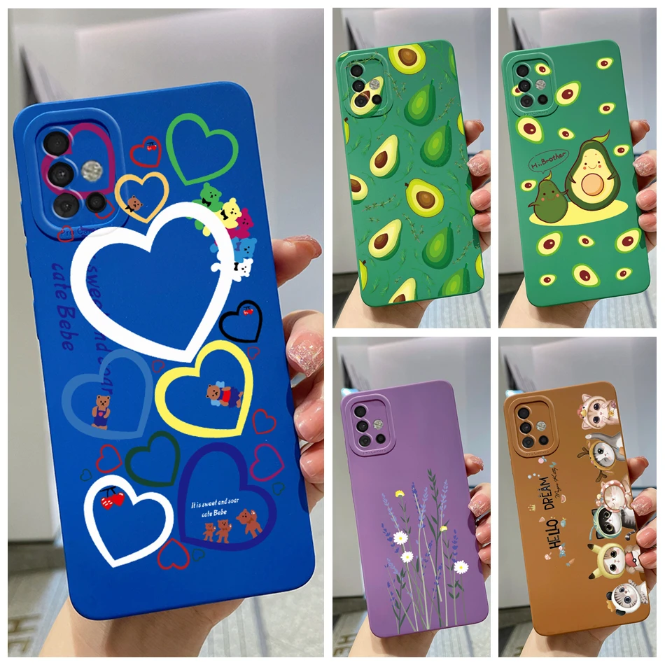 For Samsung Galaxy A31 A51 A71 Case Cute Avocado Soft Camera Protector ...