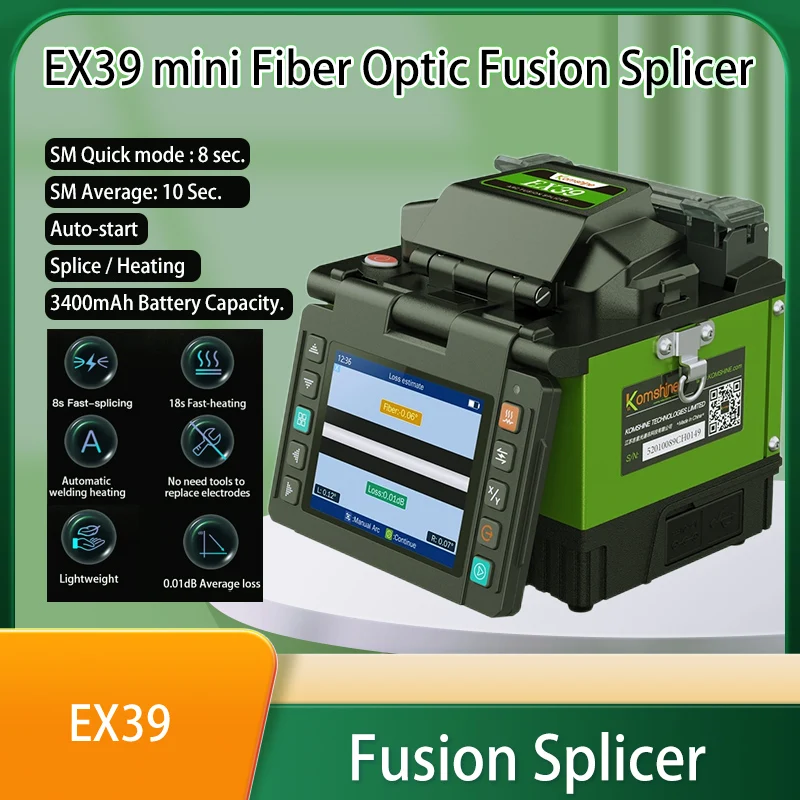 EX39-Komshine-Fiber-Optic-Fusion-Splicer-Auto-ARC-Fiber-Splicing ...