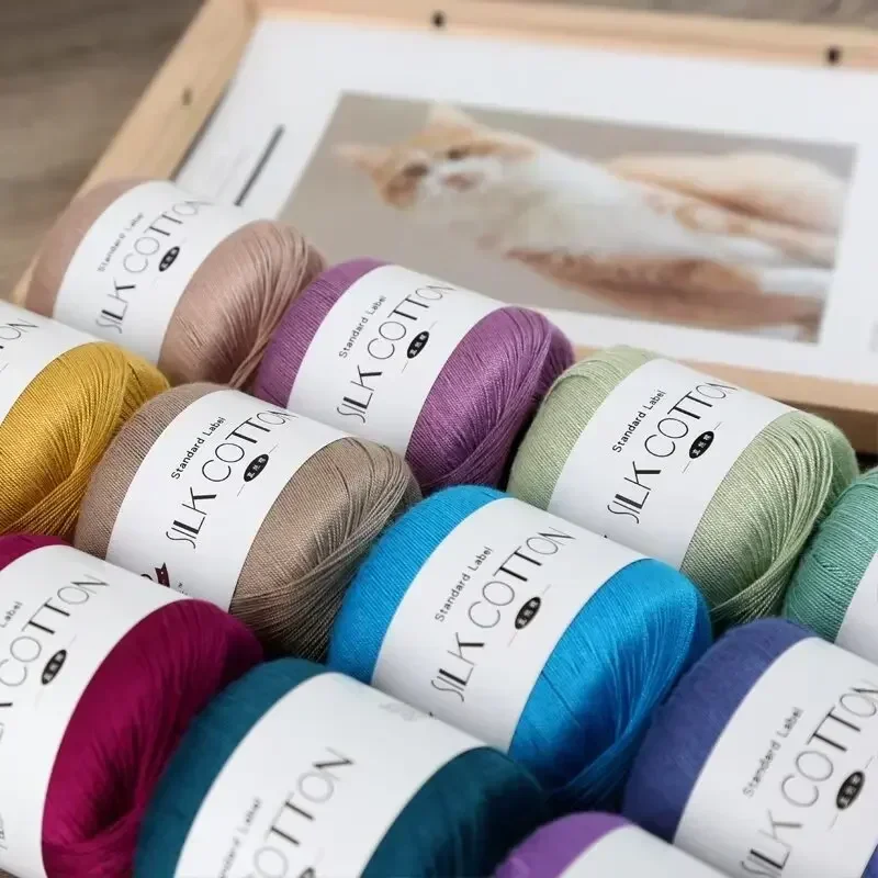 50g-PC-Silk-Lace-Cotton-Milk-Crochet-Yarn-Baby-Hand-Knitted-Warm-Soft ...