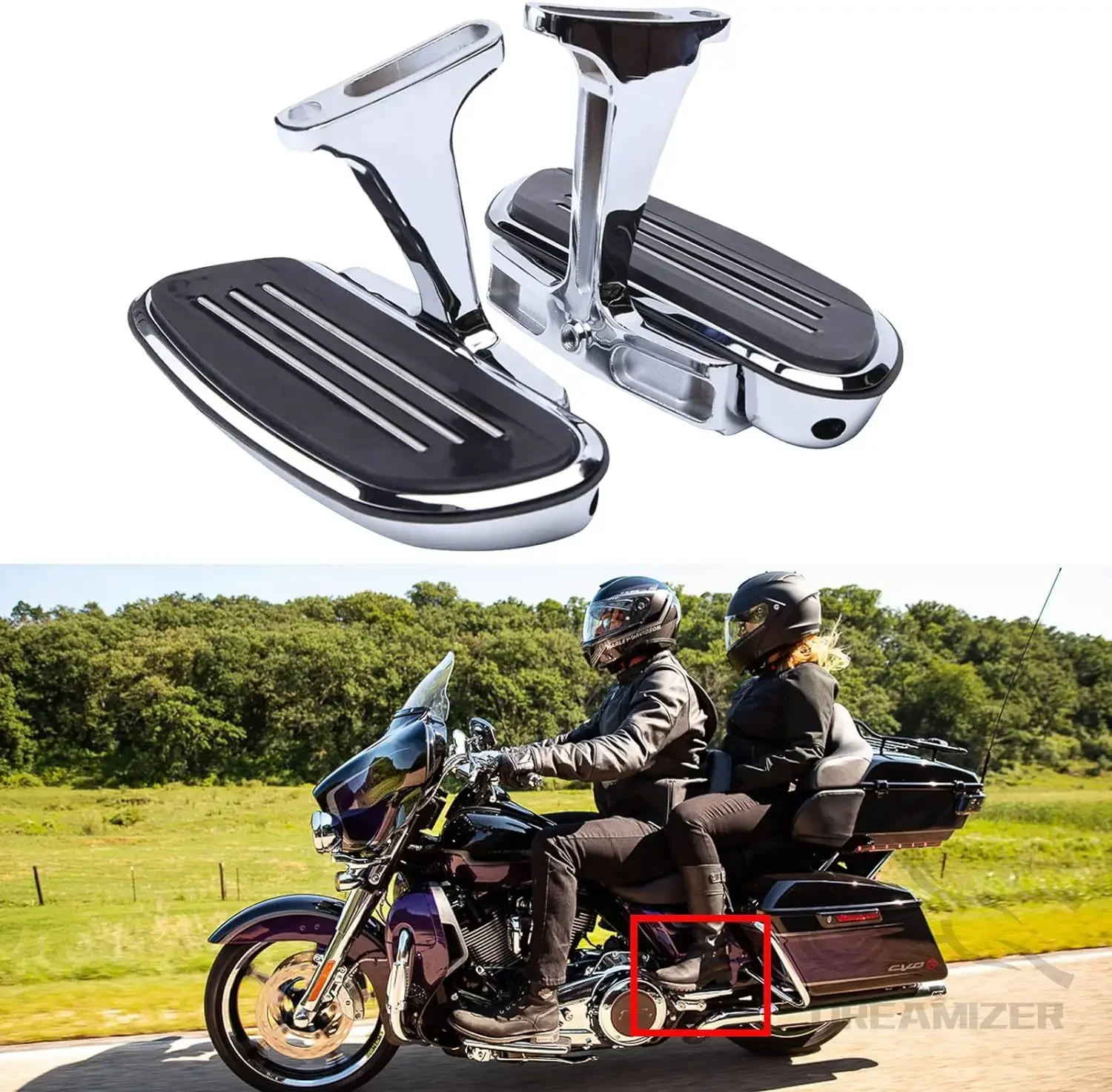 Motorcycle-Rider-Passenger-Floorboard-Foot-Shifter-Peg-For-Harley ...