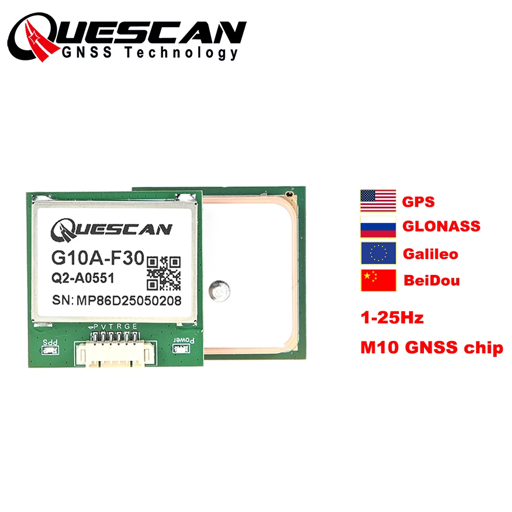 Quescan G10A-F30 UBX-M10050-KB M10 GPS GNSS Module GPS Galileo GLONASS ...