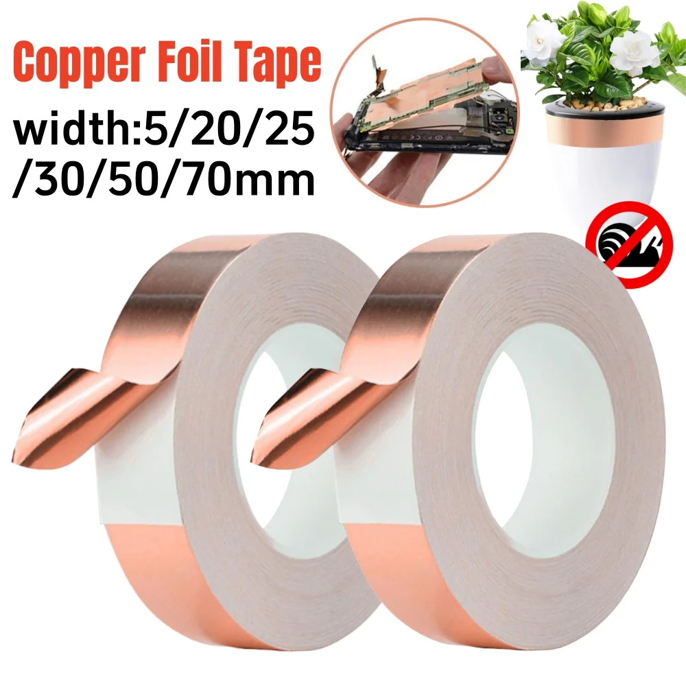 Copper-Tape-Snail-Adhesive-Anti-Snails-EMI-Shielding-Tape-Copper-Foil ...