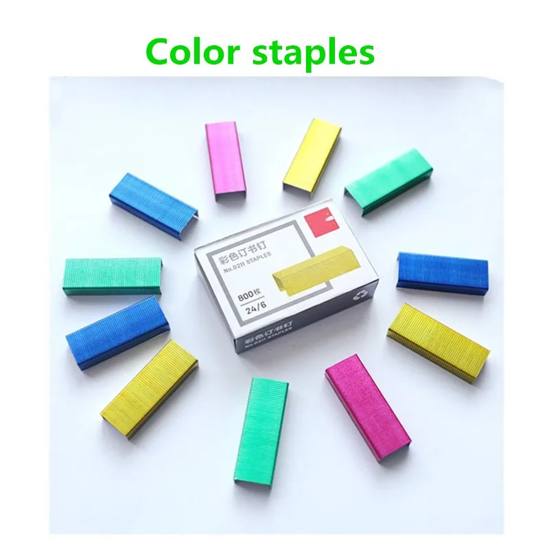 Effective-0211-Color-Staples-1box-24-6-Uniform-Nail-12-Binding-Staple ...