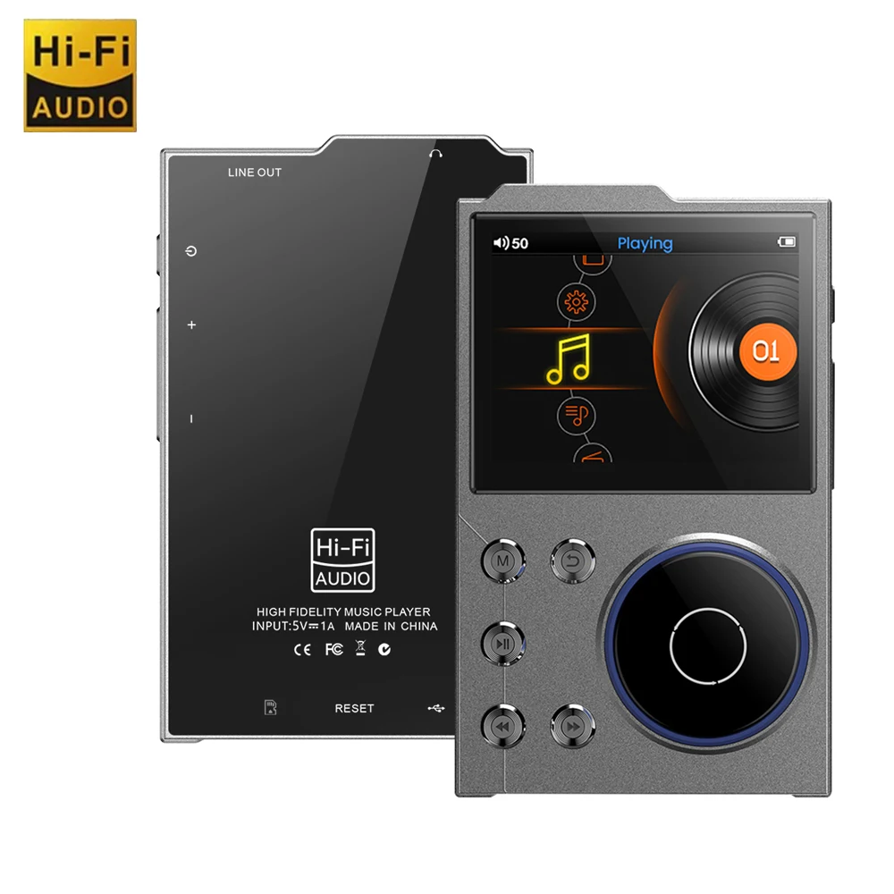 64GB-HiFi-MP3-Player-Tela-de-2-4-polegadas-Lossless-DSD-Leitor-de-m ...