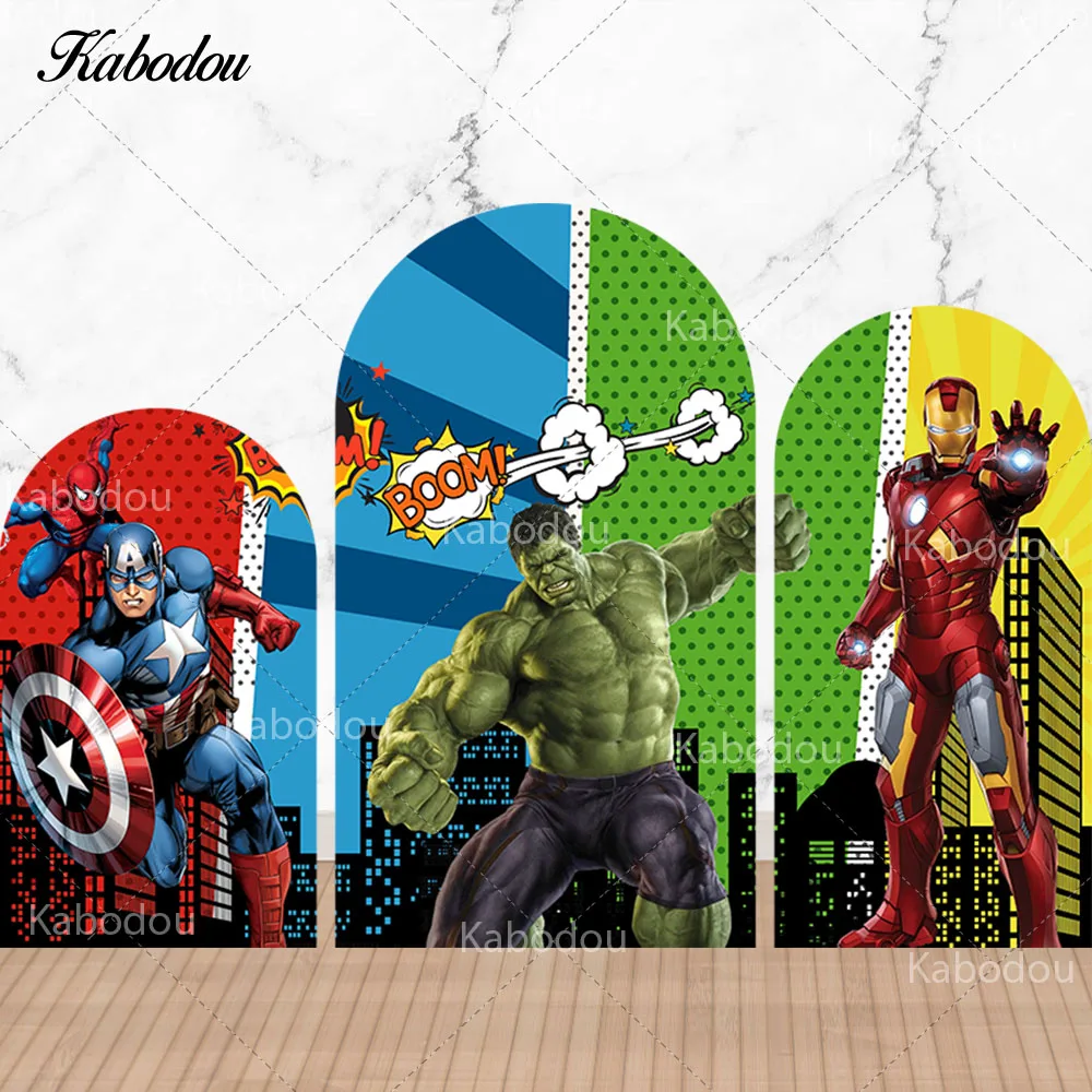 Marvel-Avengers-Arch-Backdrop-Arched-Wall-Kids-Birthday-Disney ...