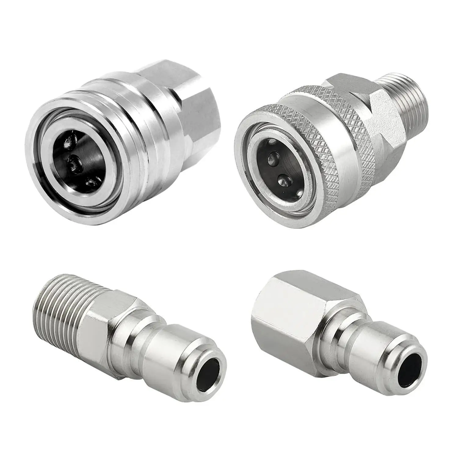 Stainless-Steel-1-4-Quick-Plug-Connector-DN8-Adaptor-For-High-Pressure ...