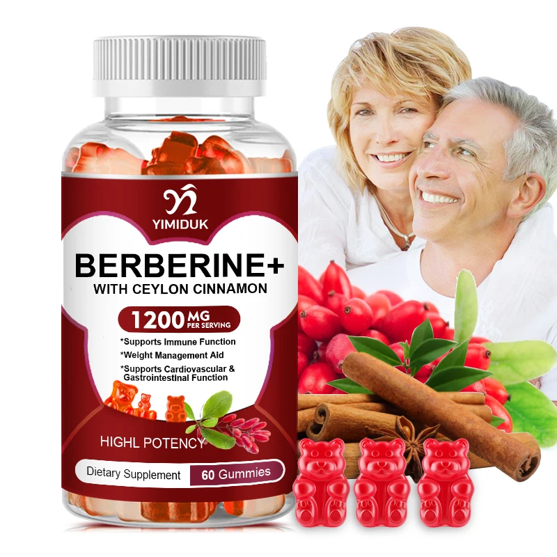 Berberine Gummies 실론 시나몬 검은 후추 추출물, 면역 시스템, 심혈관 및 위장 기능 지원