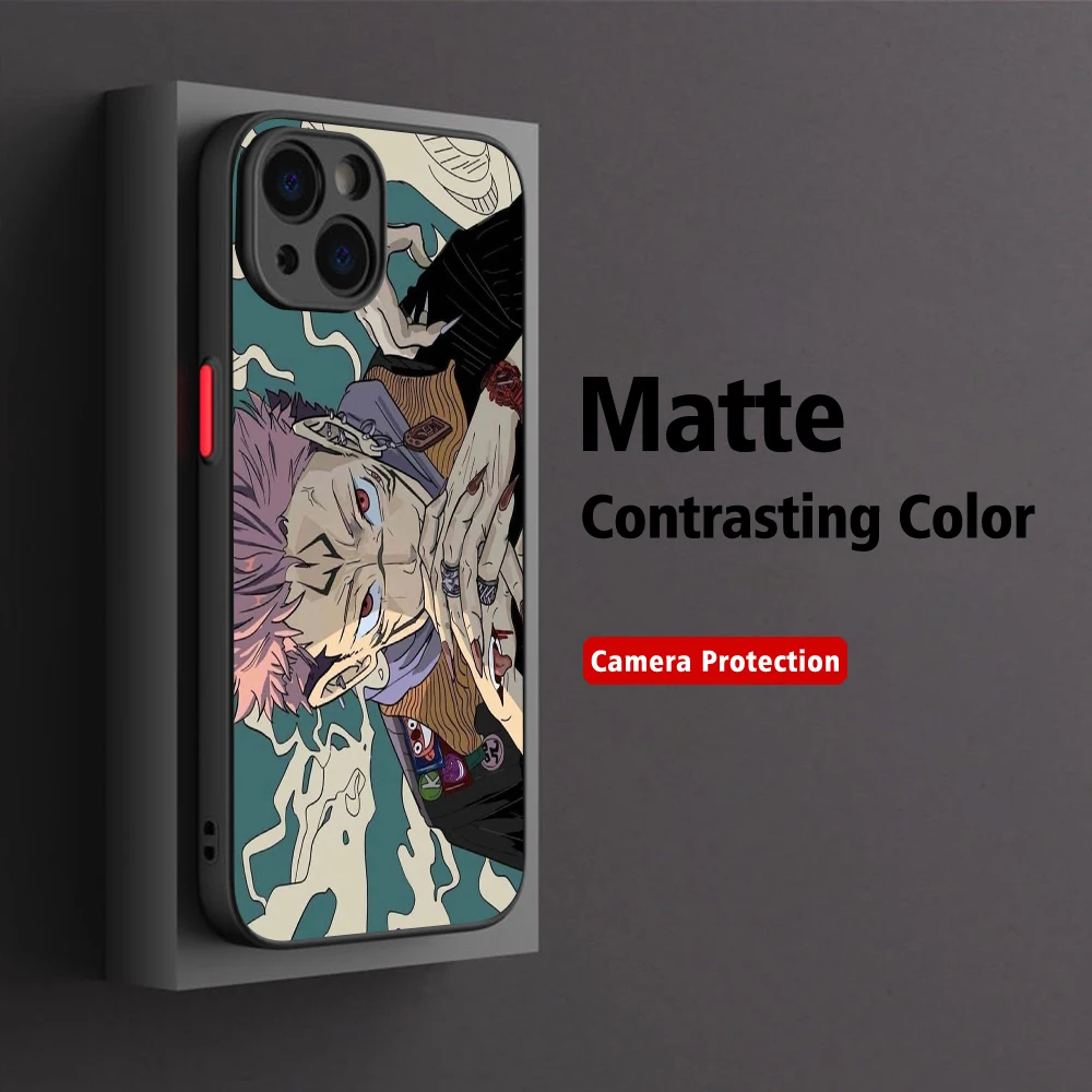 Elegant Jujutsu Kaisen Gojō Satoru & Sukuna Matte Transparent Phone ...
