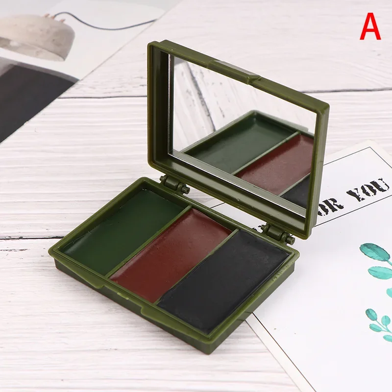 Outdoor-Tactical-Face-Paint-Oil-Camouflage-Three-color-Box-Set-Mirror ...