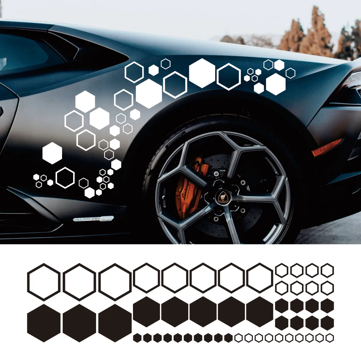 52pcs-Honeycomb-Auto-Vinyl-Decals-Large-and-Small-Combination-Hexagonal ...