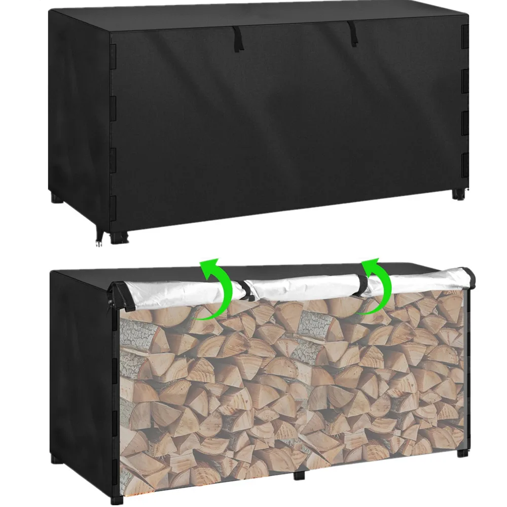 Log Rack Cover Outdoor Waterproof Wind/Snow proof Firewood Covers Log ...