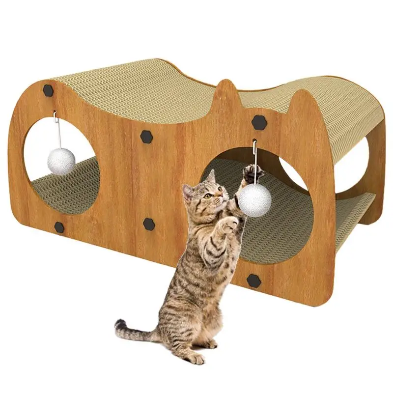 Cat-Scratch-House-Cardboard-Cat-Scratcher-Bed-Integrated-Cat-Scratching ...