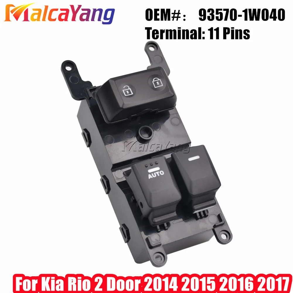 New 11 Pins Front left Power Window Control Switch For Kia Rio 2 Door ...