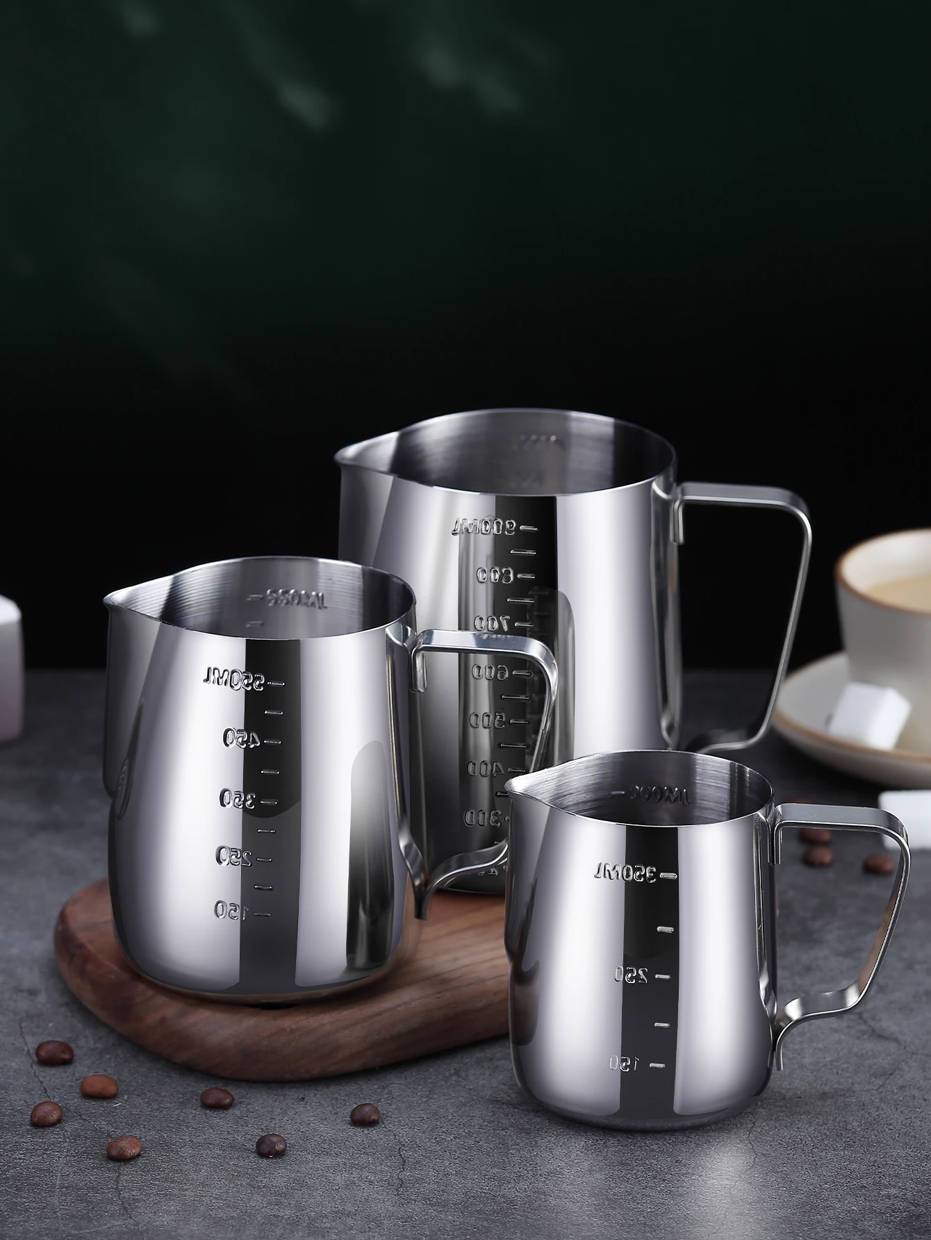 WORTHBUY-Stainless-Steel-Milk-Frother-Jug-With-Scale-Espresso-Coffee ...