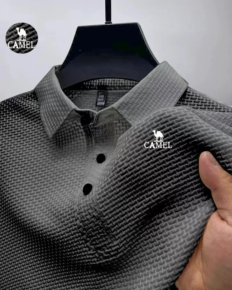 Мужская сетчатая футболка-поло из вискозы, с коротким рукавом | AliExpress