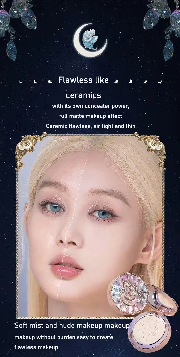 Flower Knows Moonlight Mermaid Series Пудра для лица | AliExpress
