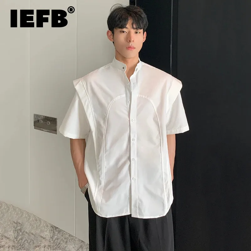 IEFB-Niche-Design-Men-s-Shirt-Casual-Three-dimensional-Deconstruction ...