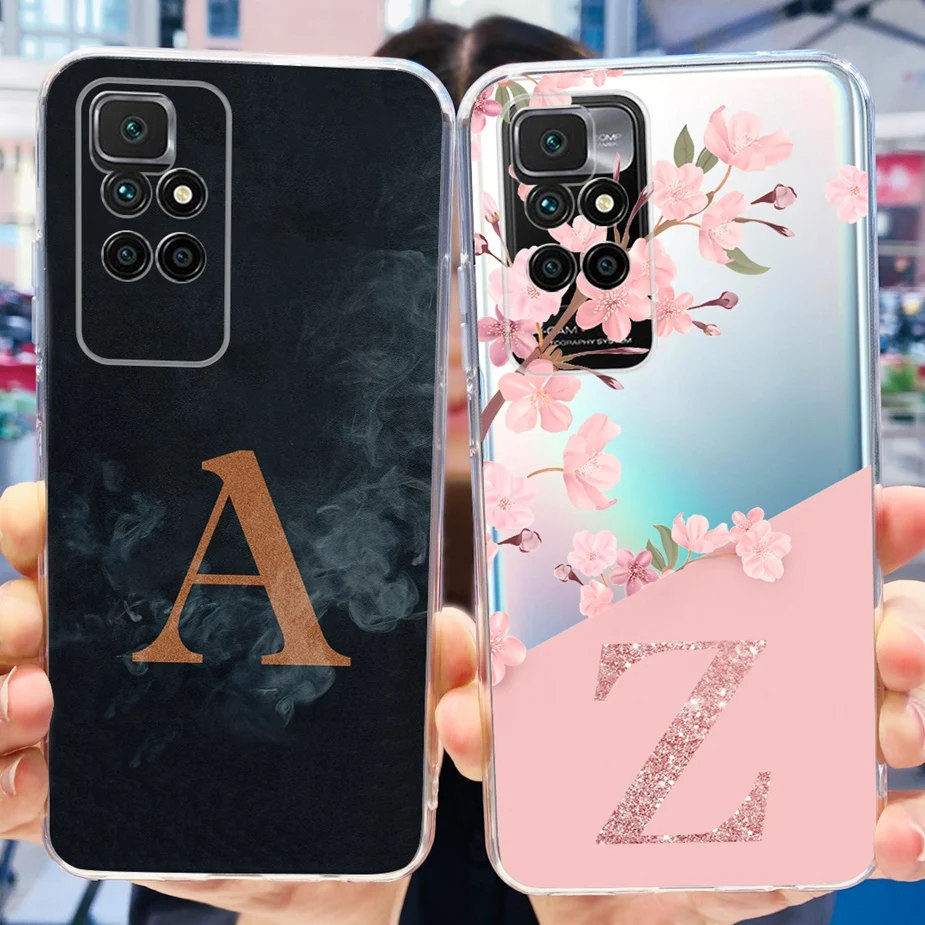 For-Xiaomi-Redmi-10-Case-New-Letters-Cover-6-5-Clear-Silicone-Soft-TPU ...