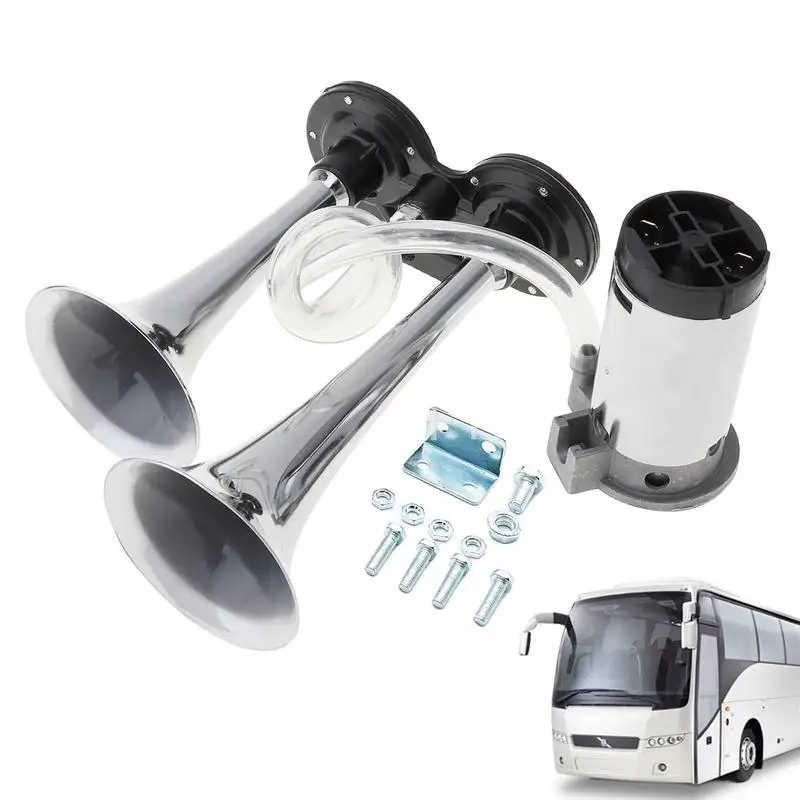 Semi-Truck-Horn-150db-Dual-Trumpet-Train-Horns-Kit-Electric-Train-Horn ...
