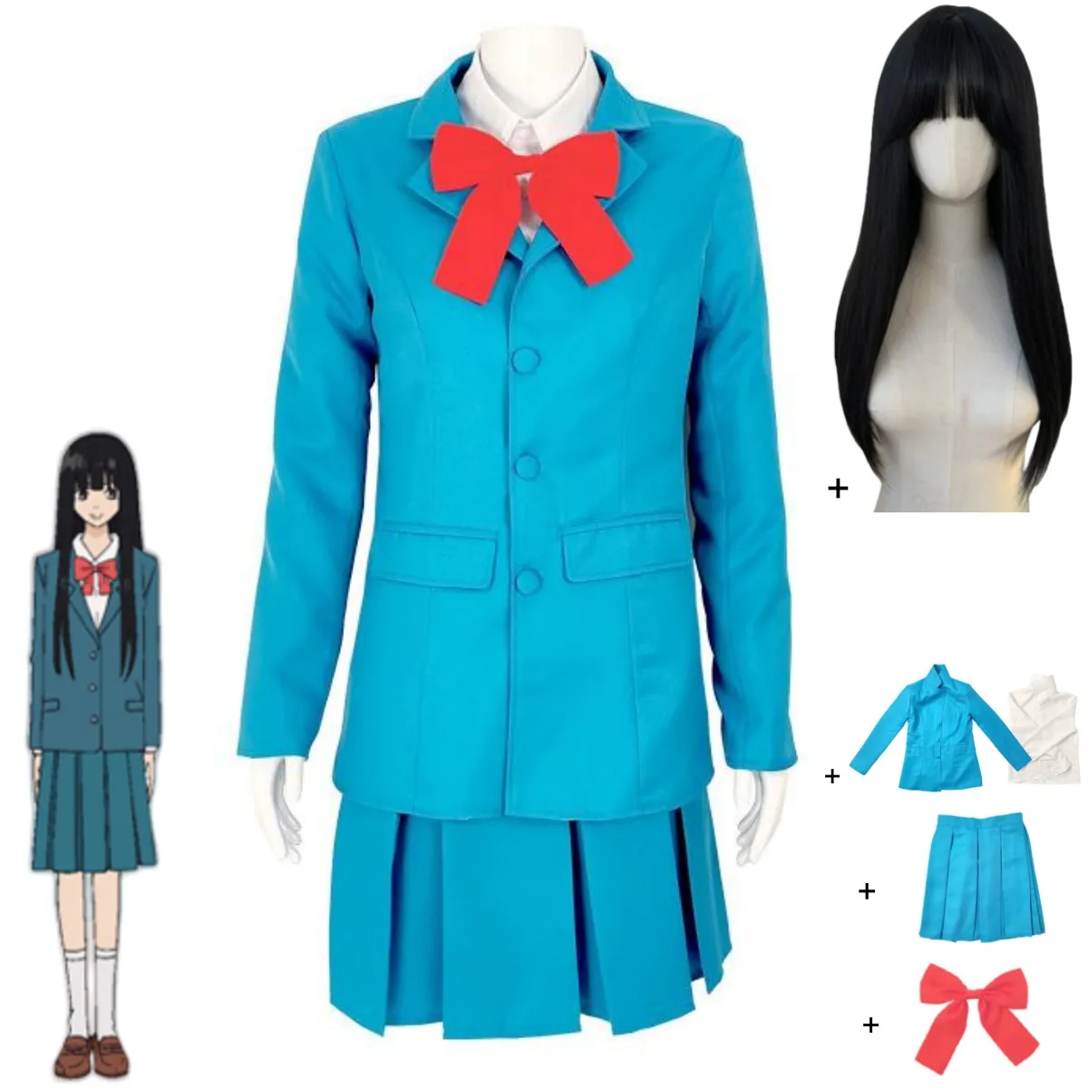 Anime Kimi Ni Todoke: From Me To You Kuronuma Sawako Cosplay Costume ...