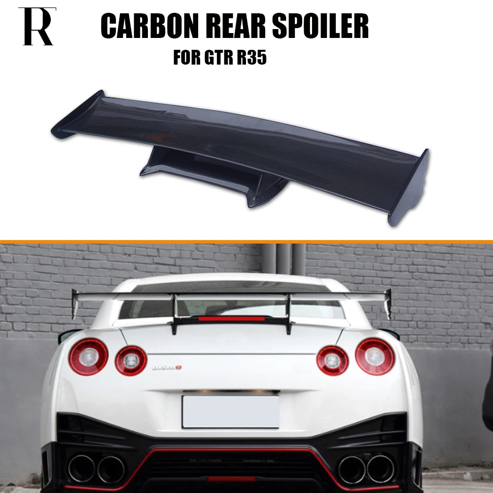 Nismo Style Real Carbon Fiber Rear Trunk GT Wing Spoiler with Red Led ...
