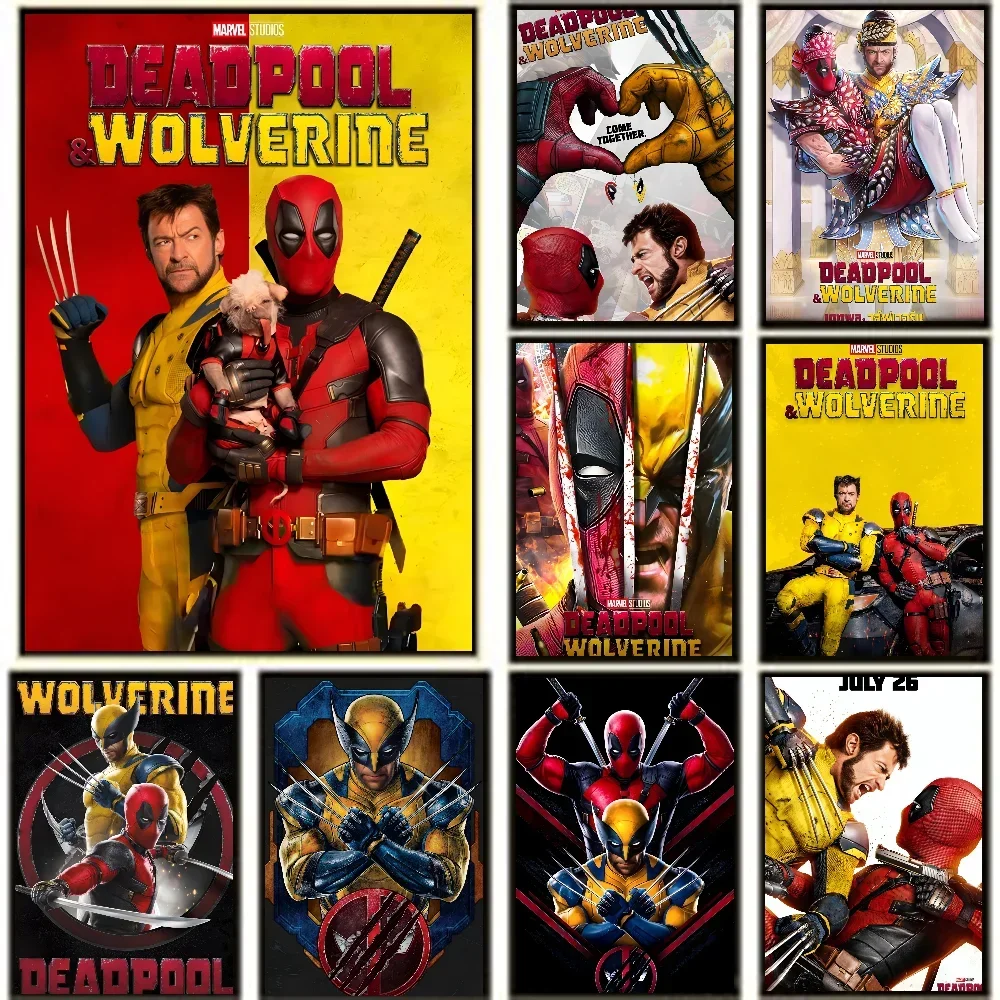 1PC-Superheroes-Deadpool-And-Wolverine-Poster-Poster-Stickers-Art-Wall ...