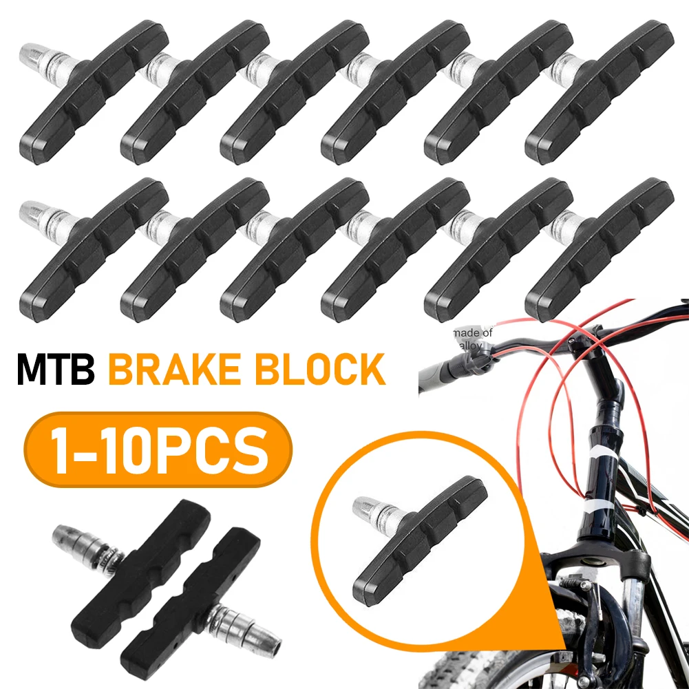 1-10pcs-Bicycle-Brake-Pads-Cycling-Bike-V-Brake-Holder-Pads-Shoes ...