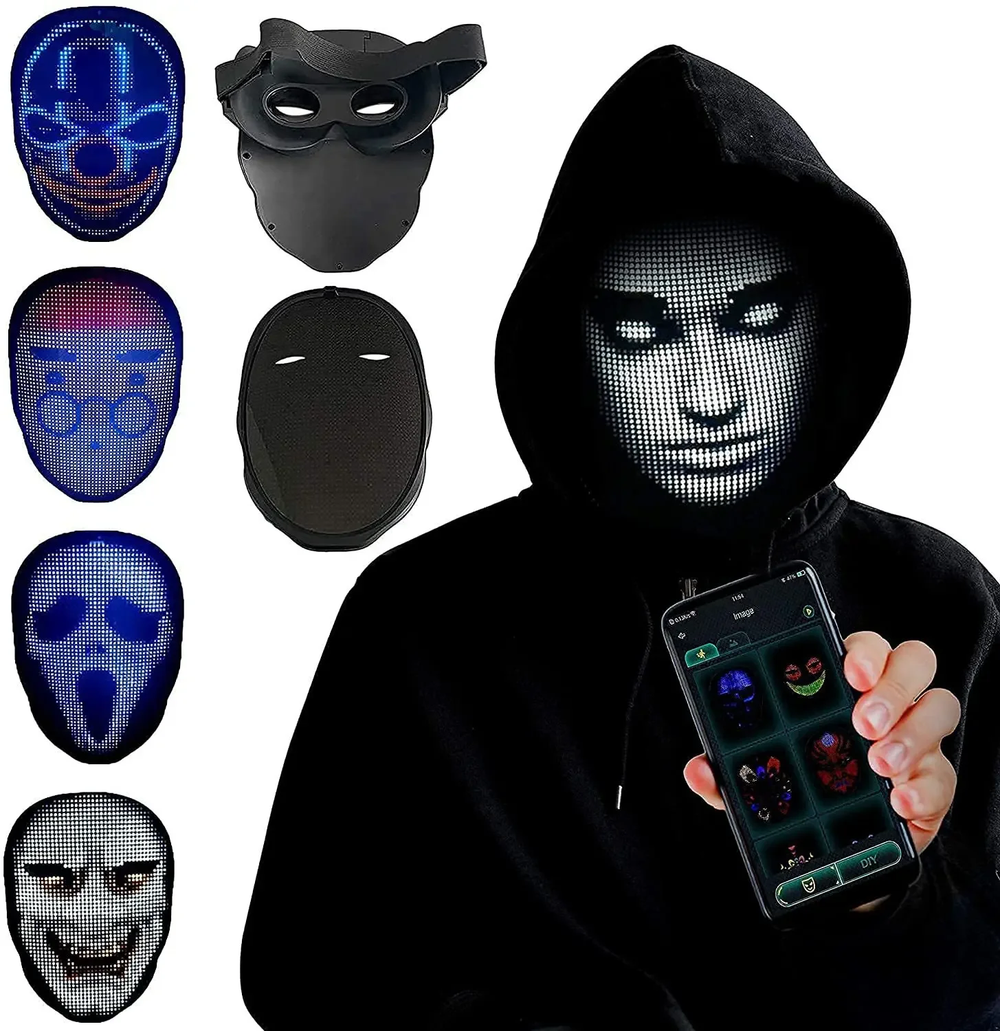Cosplay-Party-Face-Transforming-LED-Mask-with-App-Control-Programmable ...