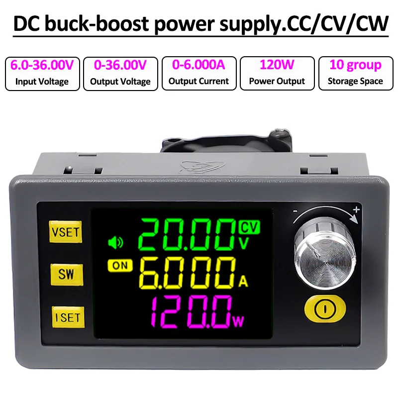 Convertidor-Buck-Boost-CC-CV-6-36V-6A-120W-m-dulo-de-potencia-ajustable ...